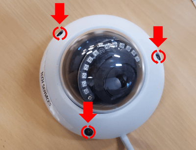 ClareVision Fixed Lens Dome Reset Button and SD Card Slot Location