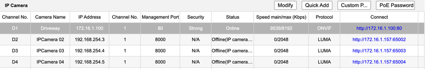 How to add a ClareVision camera to a Luma NVR