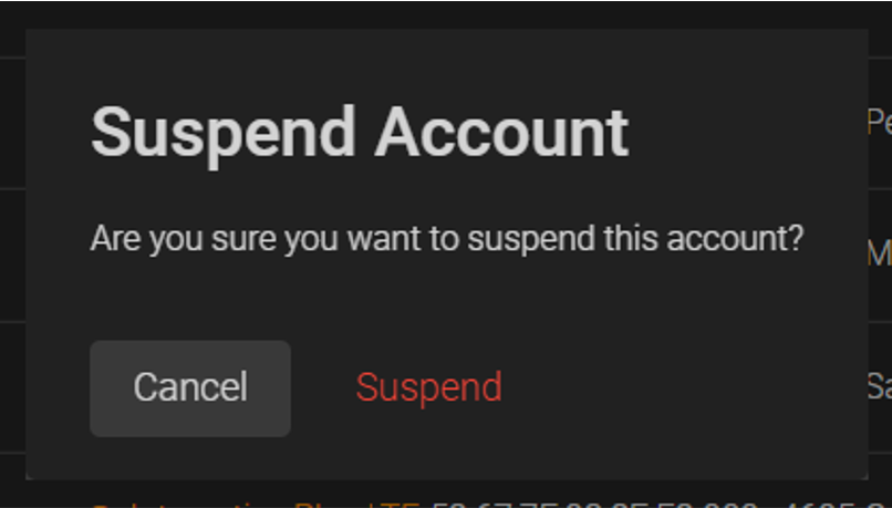 How to suspend accounts in FusionPro